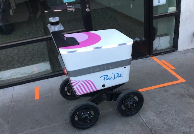 Pink Dot Bot Delivery Robots Cruise West Hollywood
